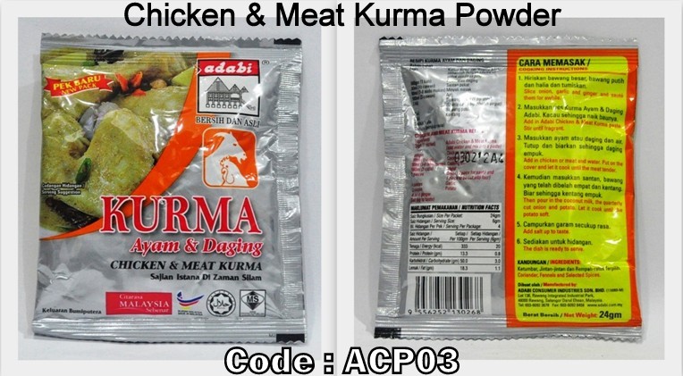 MaMa'sHomeBiz Online Store: ADABI Curry & Kurma Powder