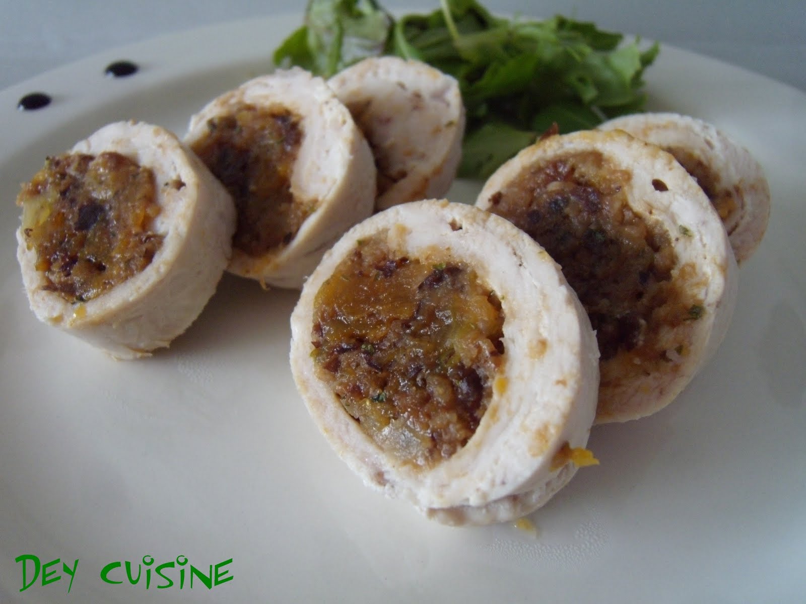 Dey cuisine: Ballotins de volaille aux fruits secs