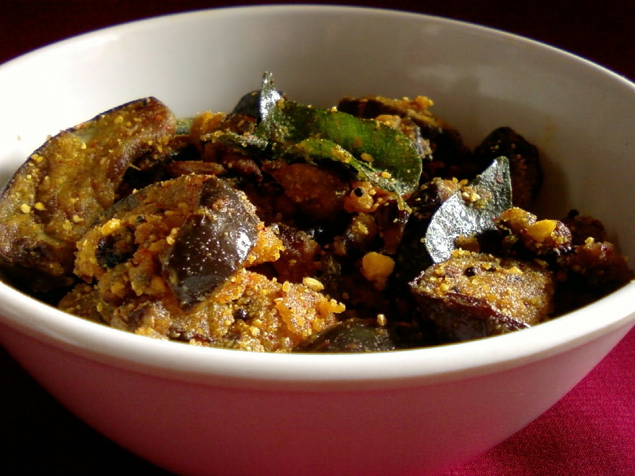 Vankaya Pappula Vepudu ~ Eggplant with Spiced Dalia Powder - Blend with ...
