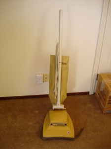 Vintage Microwave: Old Hoover Upright Vacuum