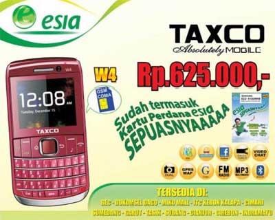 Taxco W4 Esia harga GSM-CDMA
