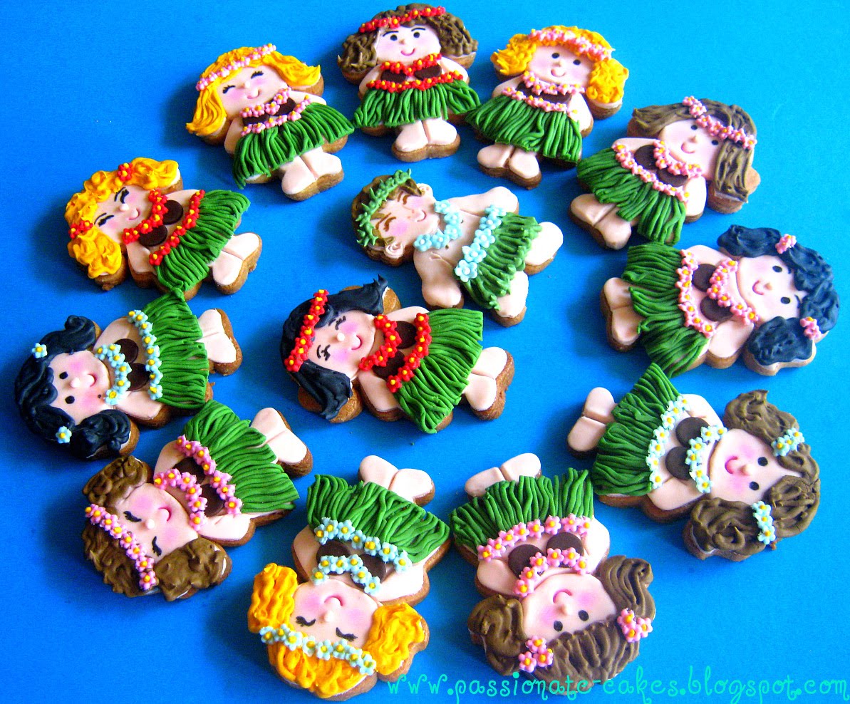 PassioNate Cakes : Hawaiian Theme cookies