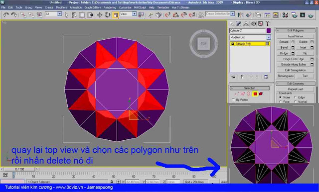 Le Phuong: Making a Diamond in 3dsmax and vray rendering