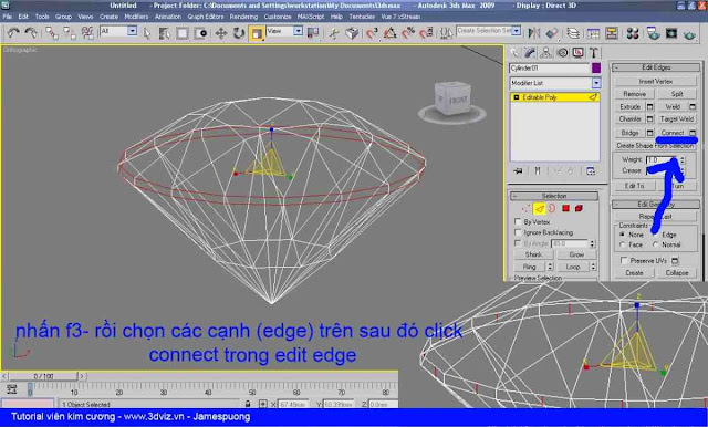 Le Phuong: Making a Diamond in 3dsmax and vray rendering