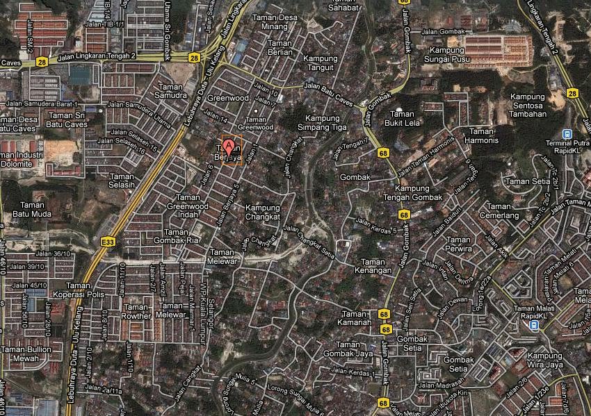 kuala lumpur: peta gombak