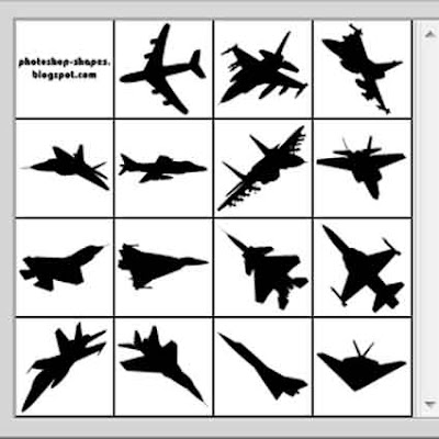 FREE AIRPLANES PHOTOSHOP SHAPES | PHOTOSHOP SHAPES
