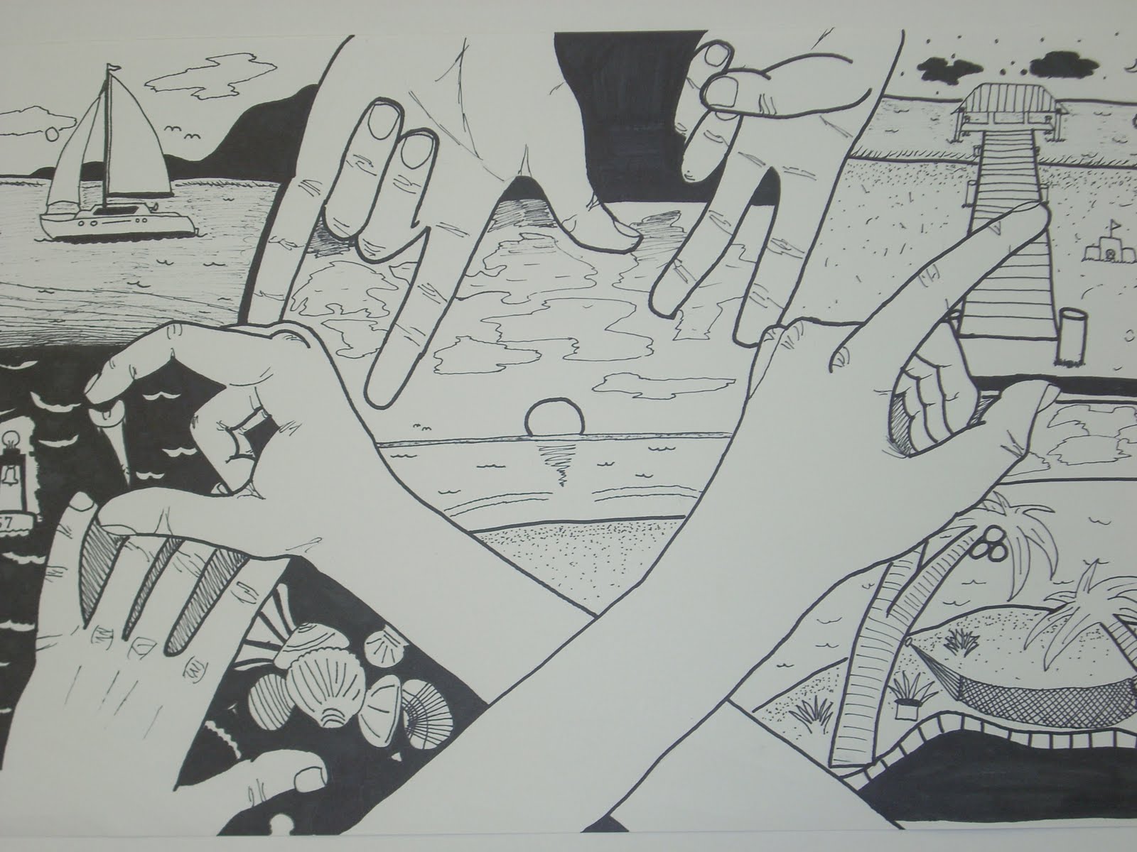 Articulate: Contour Line Hand Project