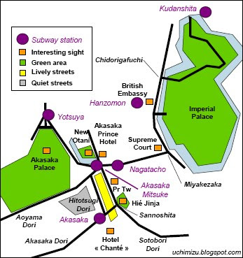 Uchimizu in English: Tokyo Neighbourhoods: Akasaka