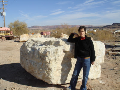 Robin Antar: Robin Antar at the alabaster quarry in Utah