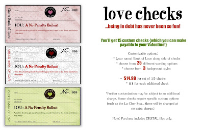 Love, Actually: Love Checks: A Valentine's Gift!