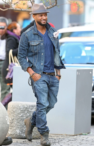 21 WIT' A BLACK CARD: LOOK OF THE DAY::USHER DENIMED DOWN