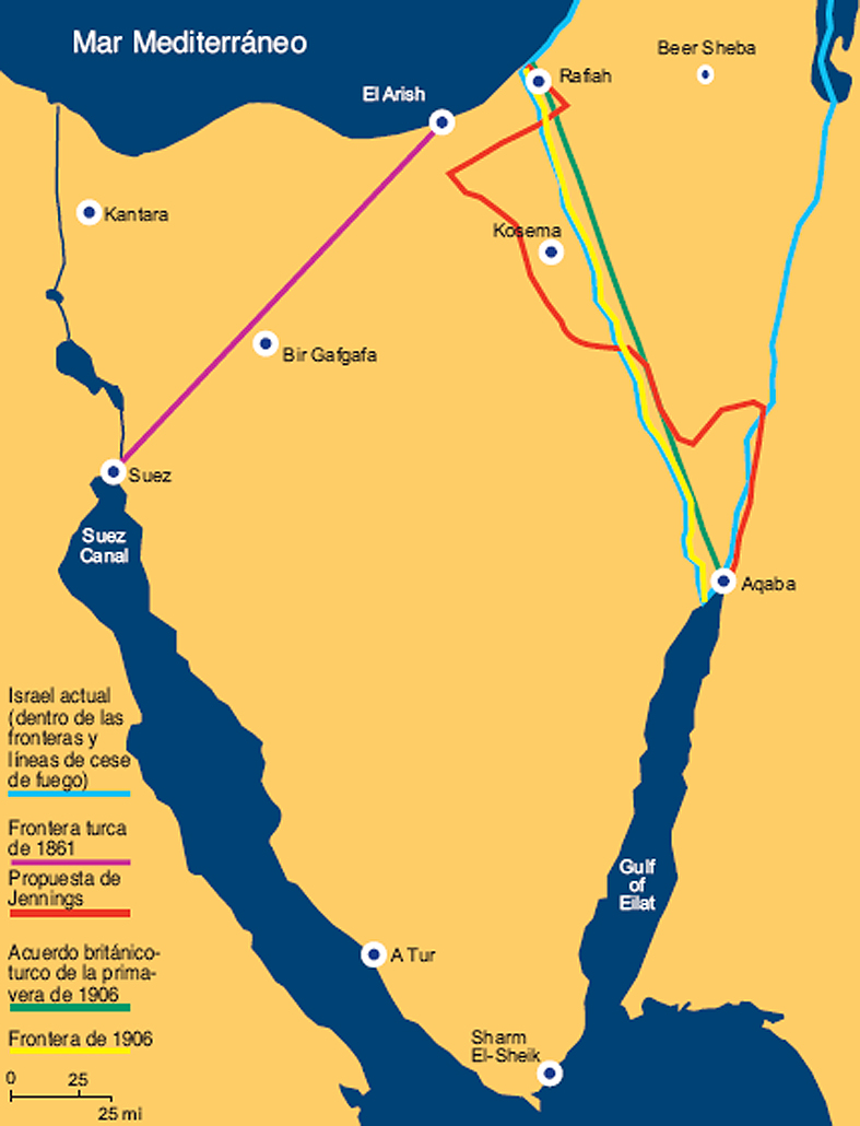 Conflicto Israel - Palestina: Fronteras del estado de Israel a lo largo ...