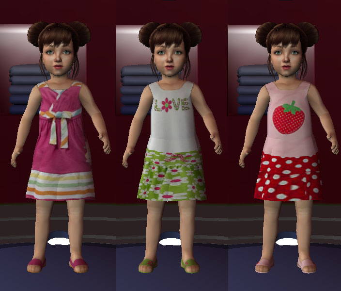 Birdgurl's Sims 2 Creations: Toddler Female Dress Collection 4