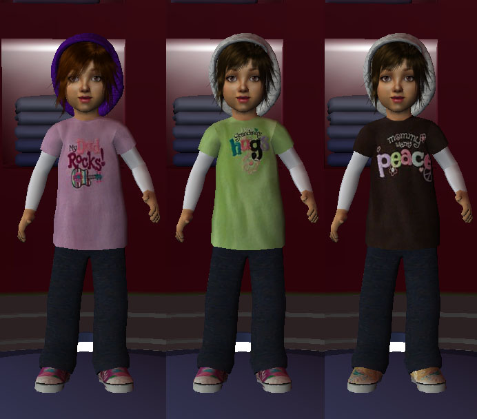 Birdgurl's Sims 2 Creations: Toddler Female Long Sleeve Collection 4