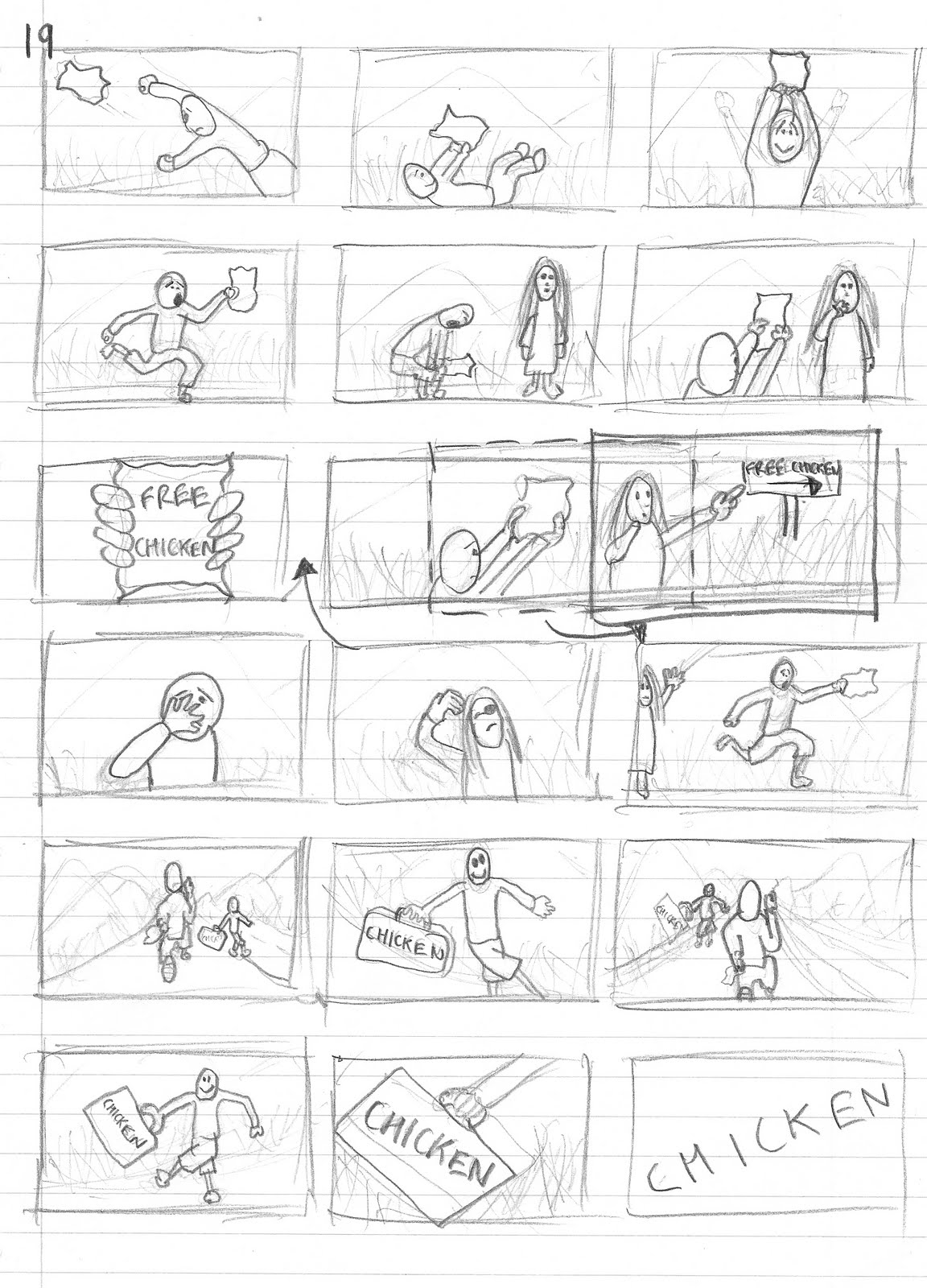 Chicken Little Reading Fair Storyboard Examples