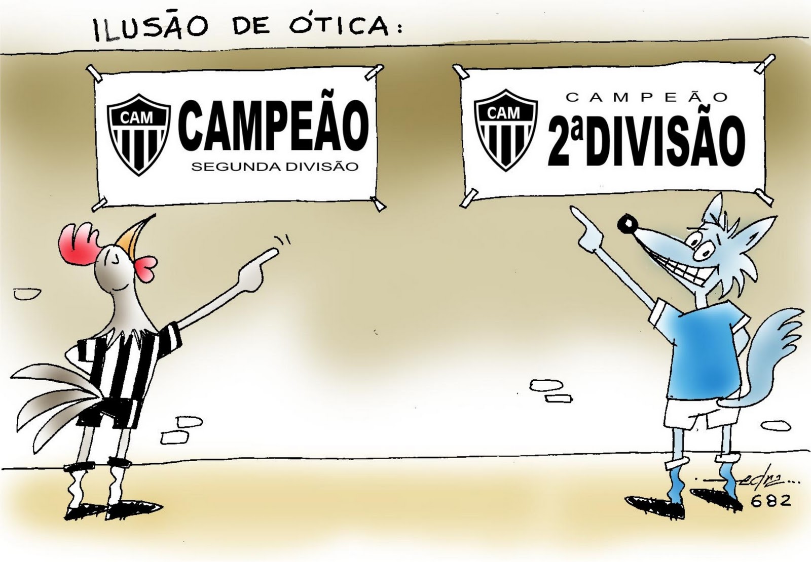 SÓ FUTEBOL - CHARGES: Atlético X Cruzeiro - Charges Retrospectiva