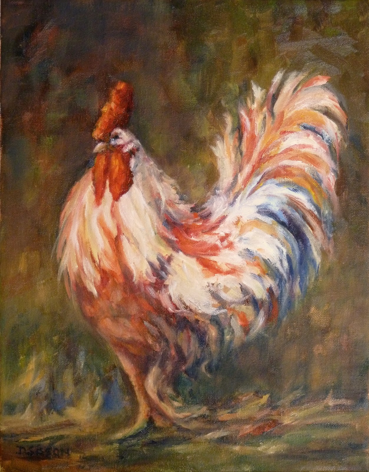 Daily Painters of Arkansas: Feather Dance Debra Sisson Oil Painting ...