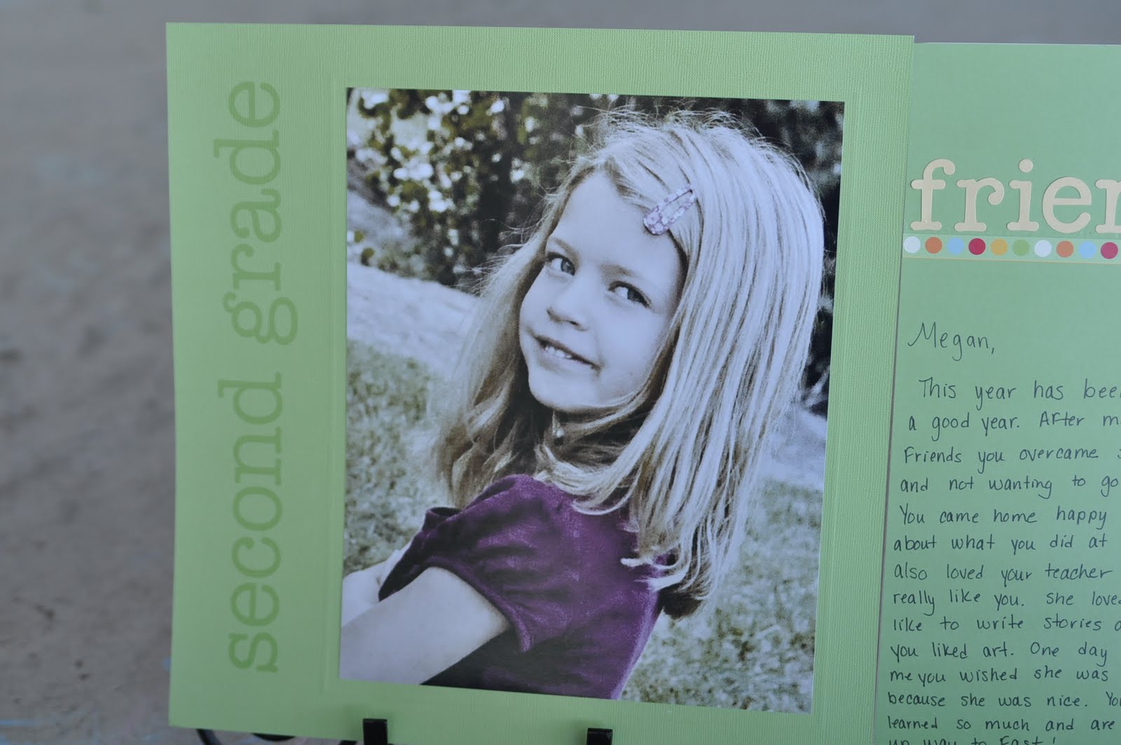A Creative Day: School book page