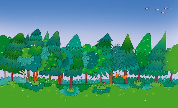 Il bambino e il bosco.