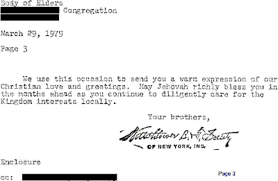 Letters From The Governing Body Of Jehovah's Witnesses: Be Careful When ...