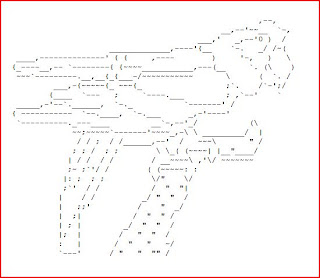 Kiwi's Angels: ASCII-Art parrots