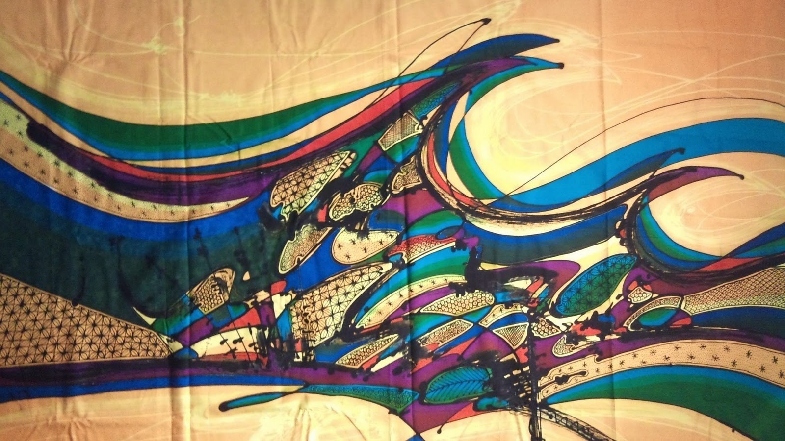 PURPLE MIST: BATIK PAINTING - OMBAK