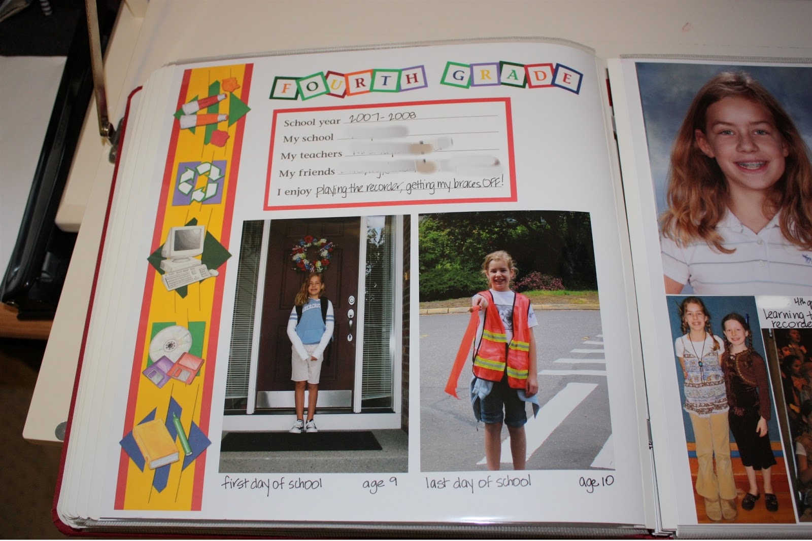 a dash of scraps: scrapbooking school albums