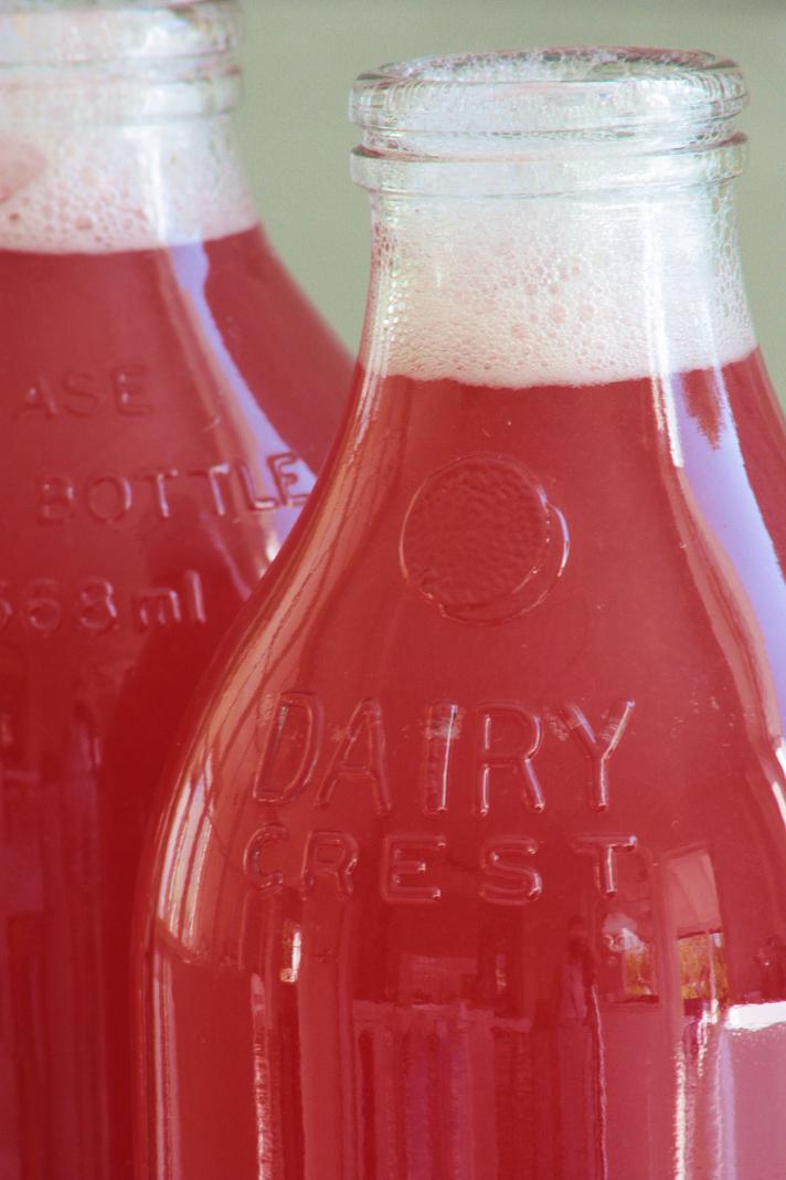 LILLA BLANKA: Hallon- & rabarbersaft ~ Raspberry- & rhubarb juice