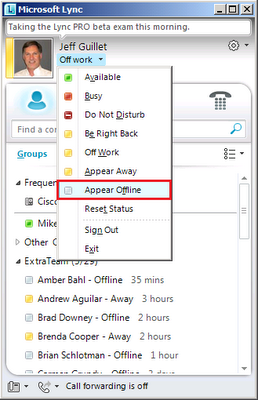 How to Enable Appear Offline Status in Lync Server | The EXPTA {blog}
