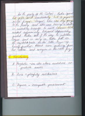 English Language Arts 801: Journal Entry Format (Class Reading Log Ntbk.)