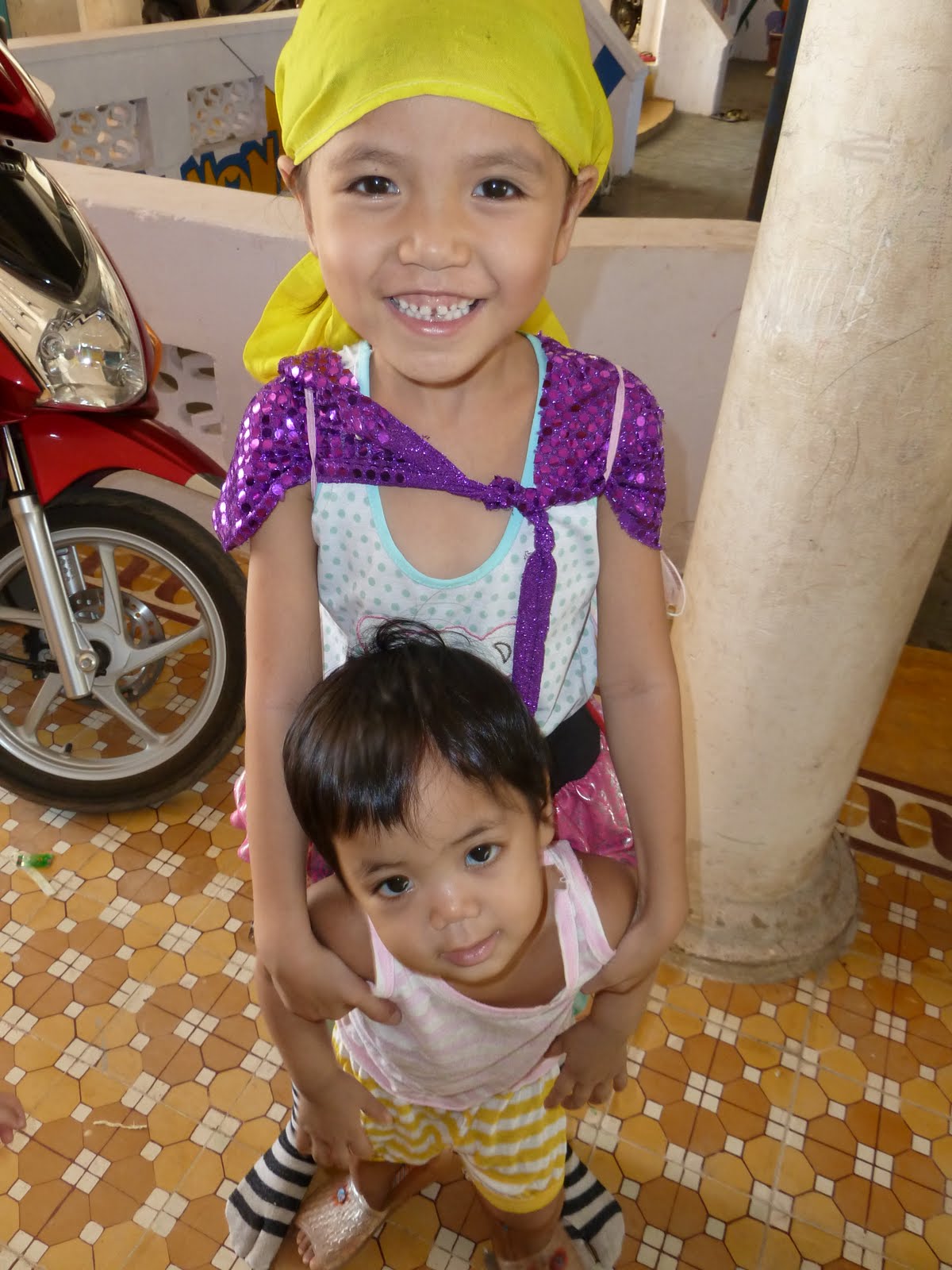 Mhairi in Vietnam: Dressing up at Baby Orphanage