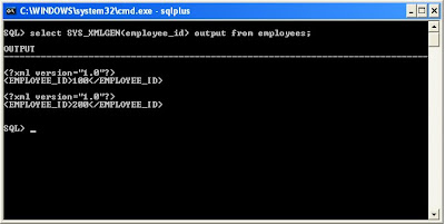 Learning SOA: Generating Native XML using XML SQL Utility(XSU)