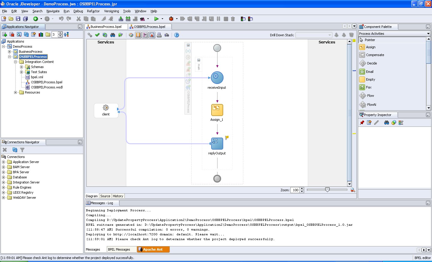 Learning SOA: Calling a synchronous BPEL process(SOA 10g) from OSB