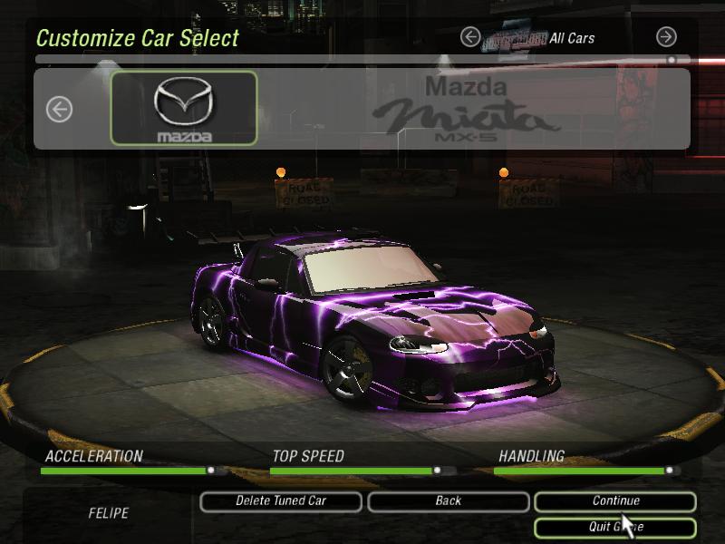 NFS RACING™: Vinyl Mazda Miata NFSU2