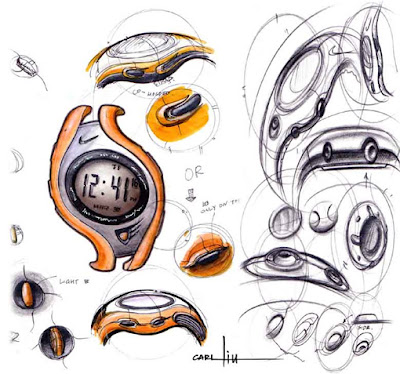 i DESiGN: Watch Concept Sketches by Carl Liu