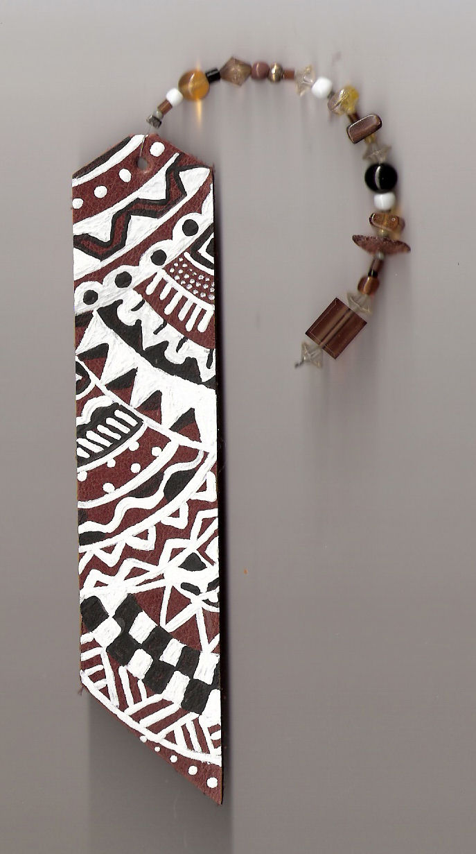colorado whimsey: Leather/beaded bookmarks