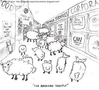 The Progressive Political Cartoon Press: The American Sheeple