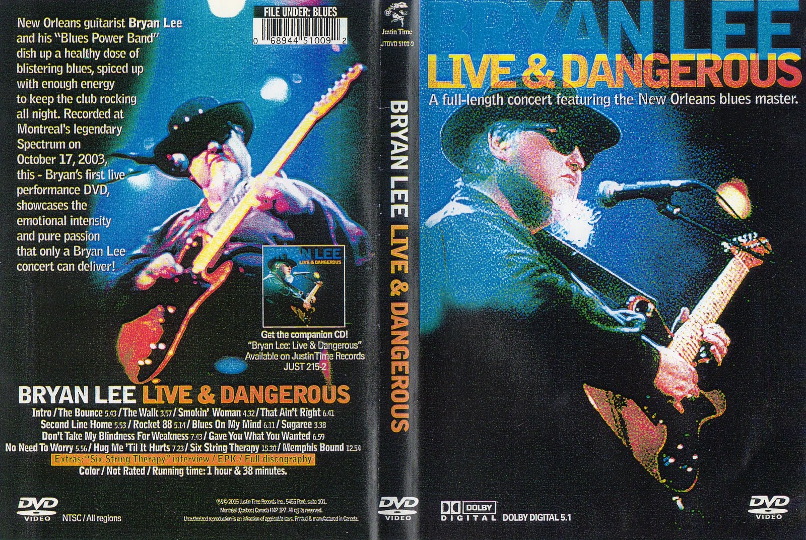 CastelarBlues: DVD - Bryan Lee - Live & Dangerous