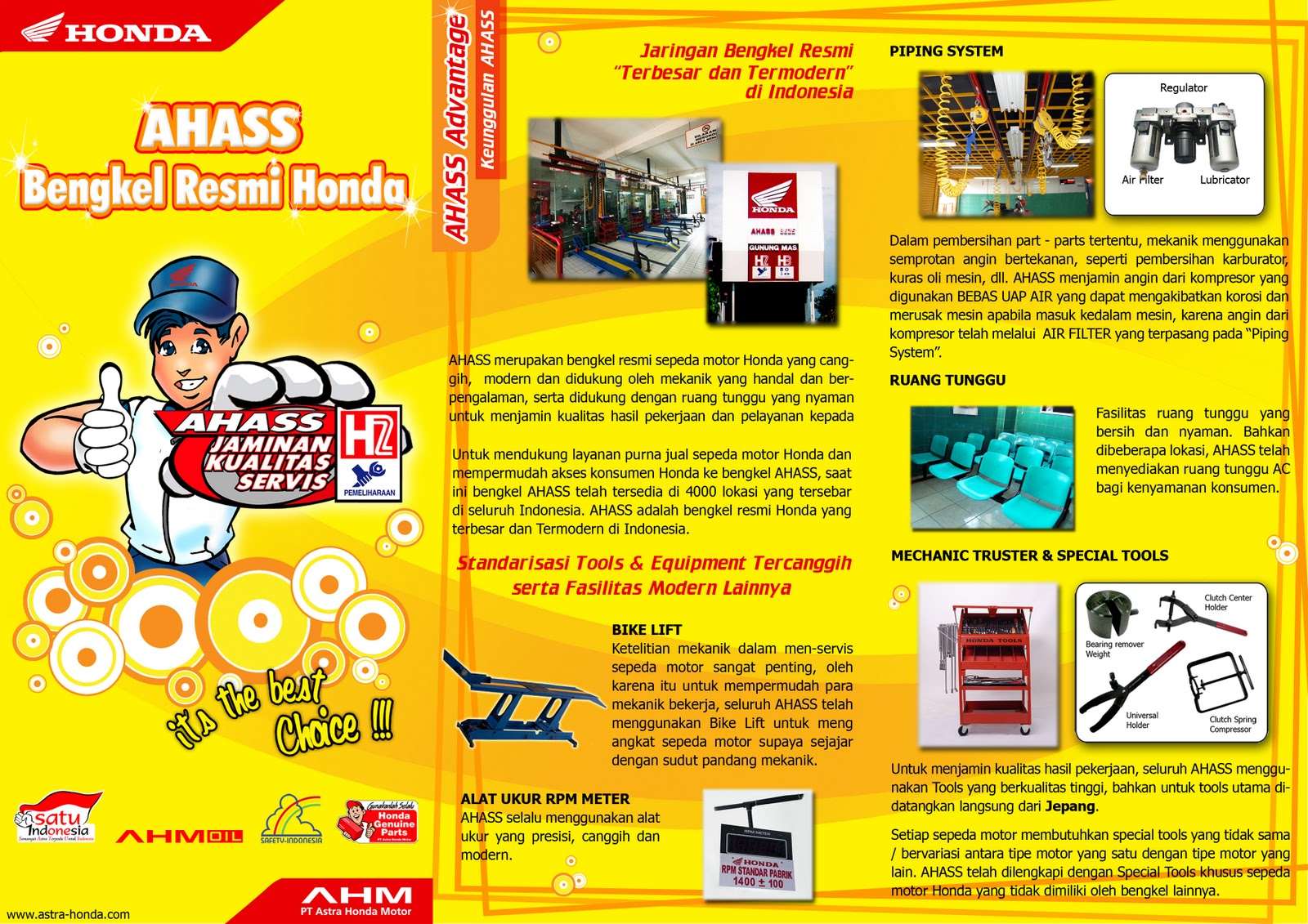 BERMINAT MENJADI BENGKEL RESMI HONDA AHASS