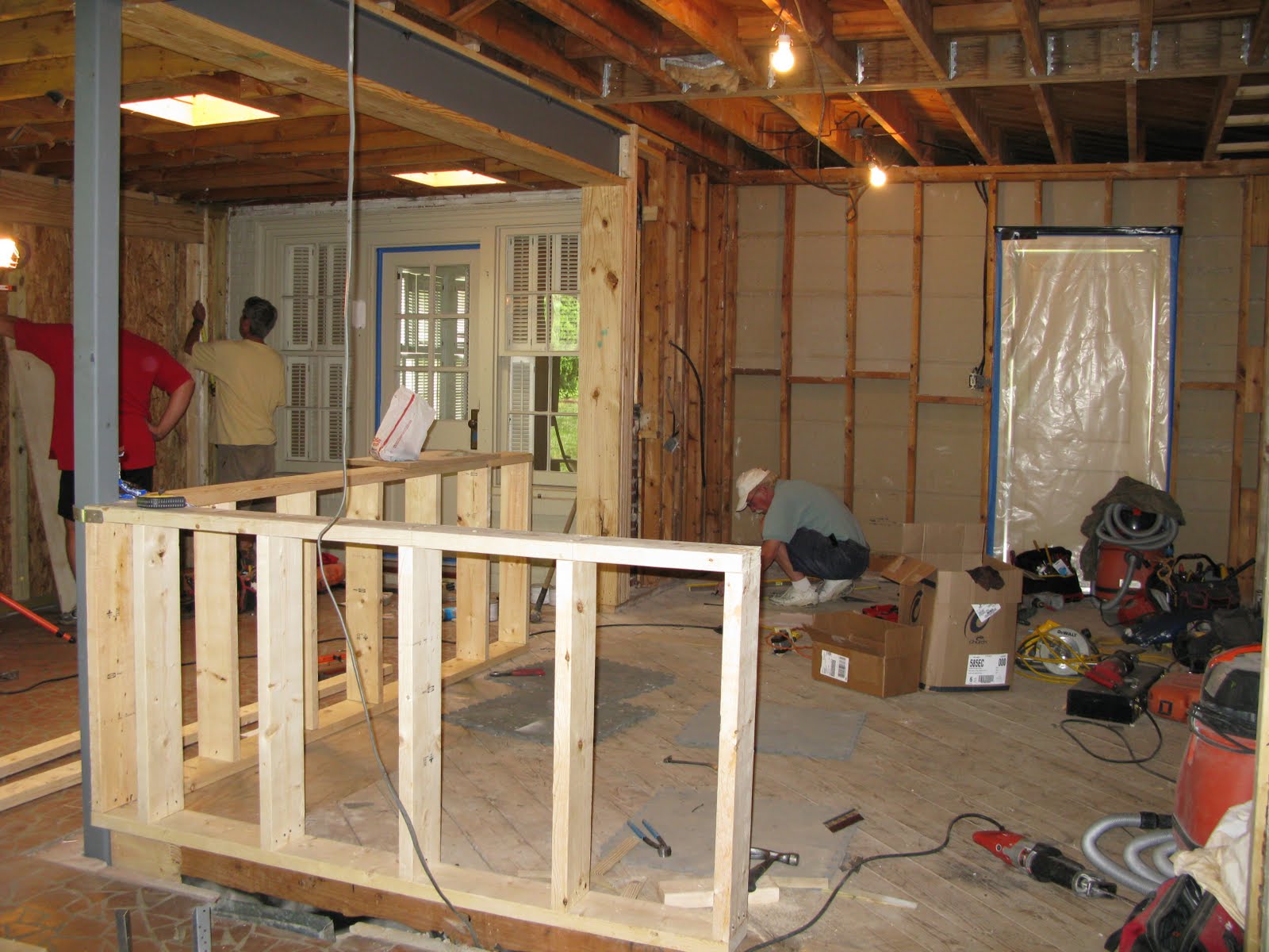 Jane's Home: During: Kitchen Island Being Framed