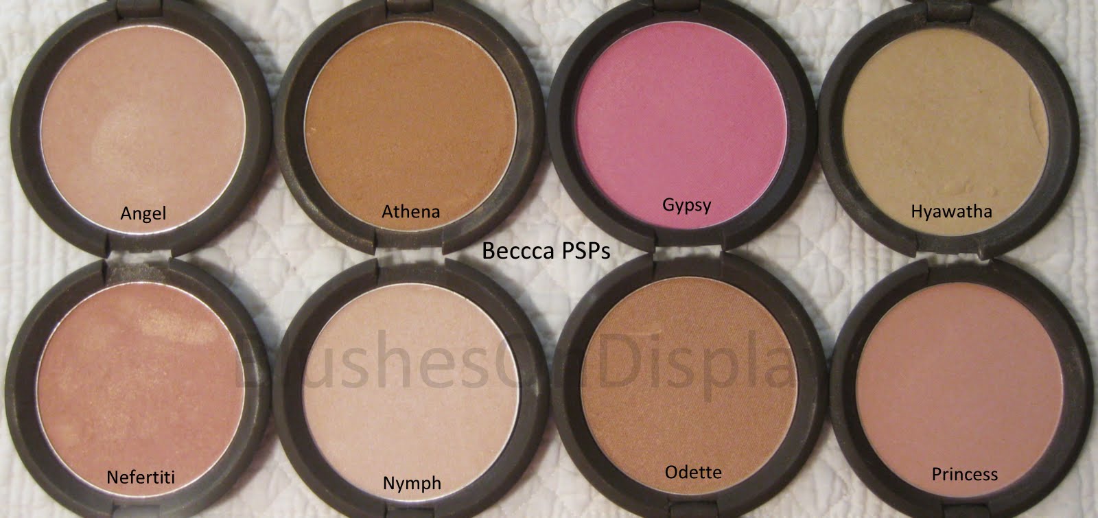 Blushes on Display: Becca Pressed Shimmer Powders--A Pretty, Shimmery ...