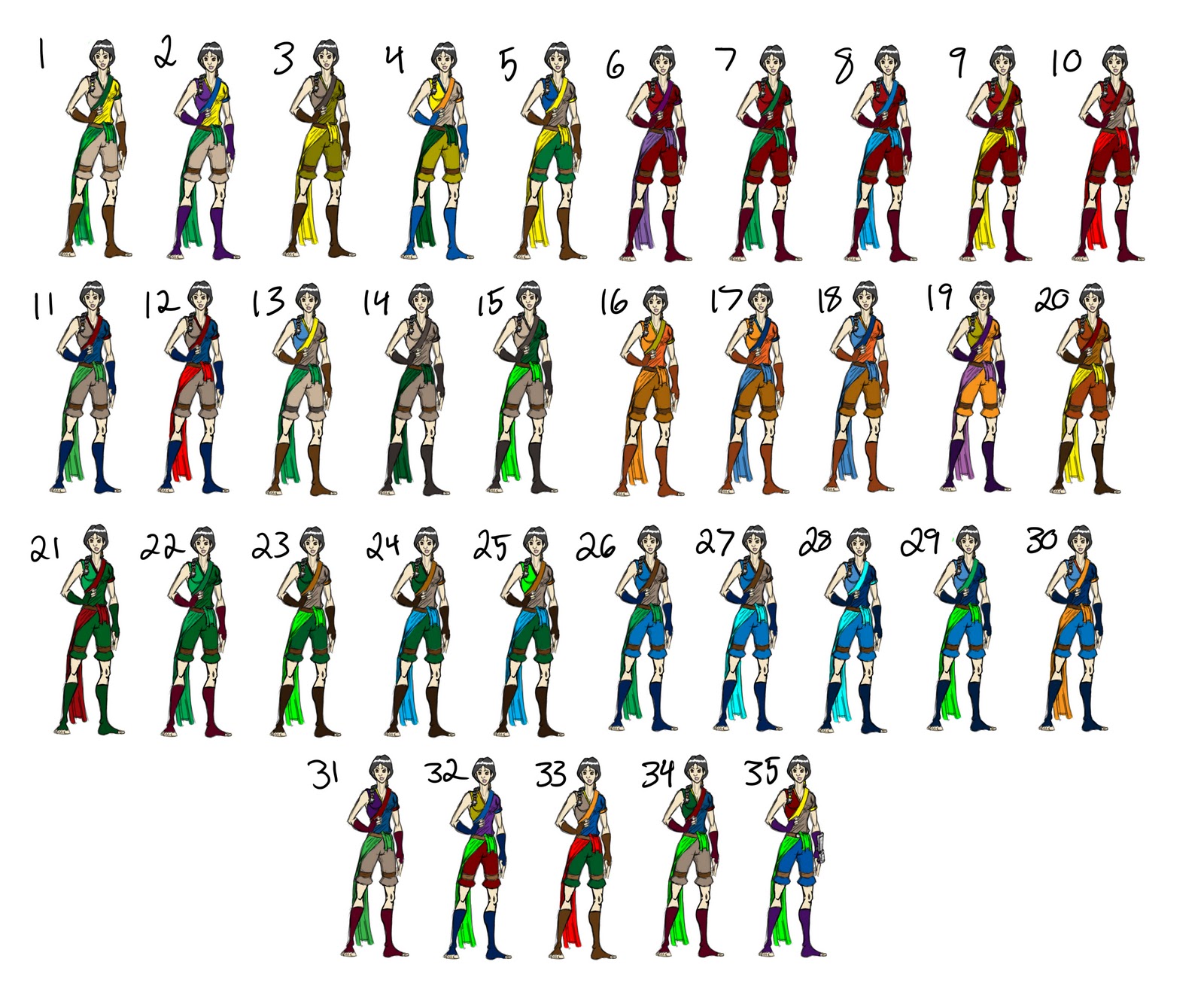 Studio Blog: Character Sketch and Color Samples