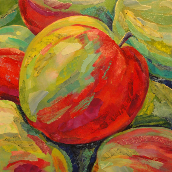 Art by Loreen Leedy: My apple collage is finished... yay!