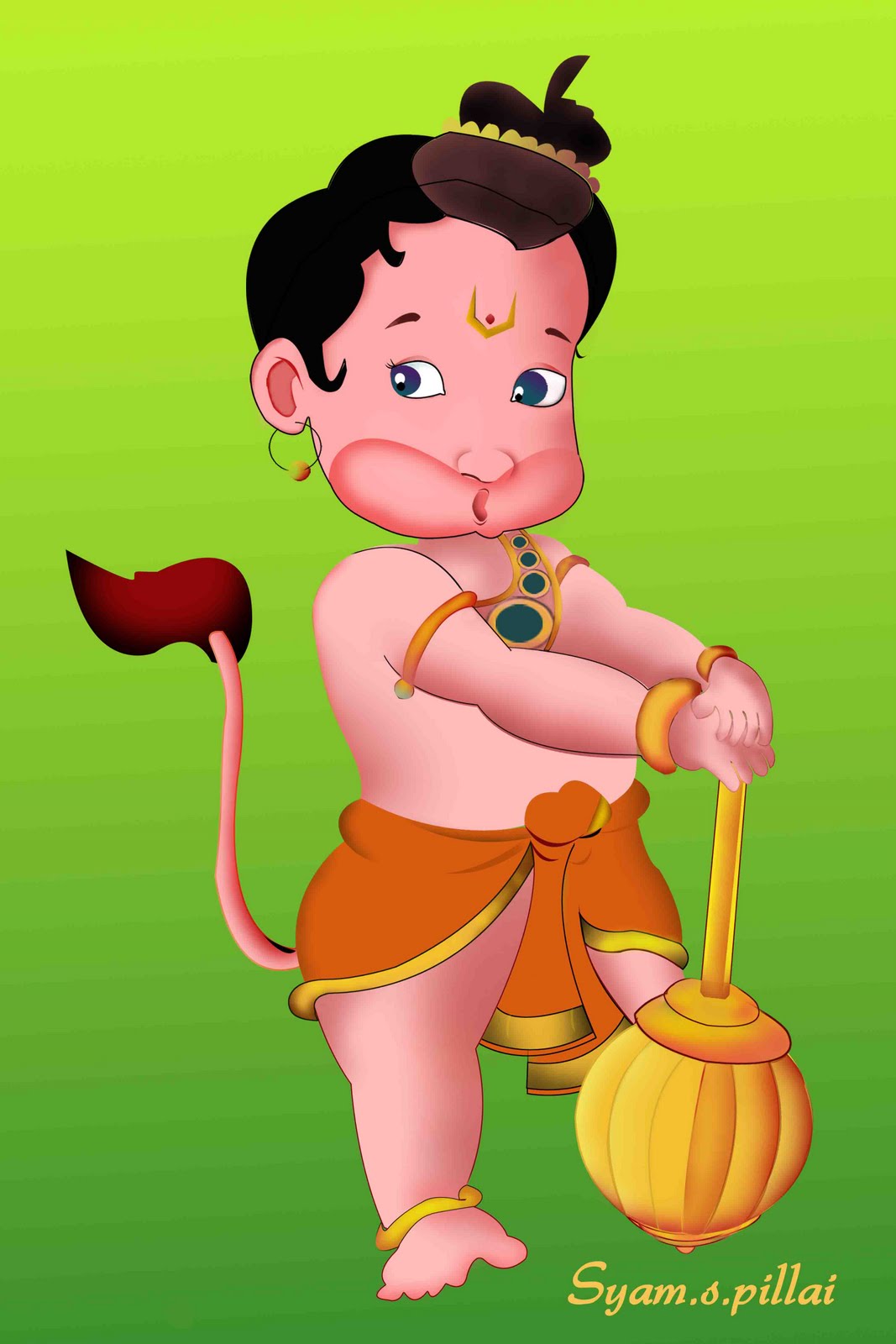 FEEL THE POWER OF MULTIMEDIA: hanuman drawing.psd