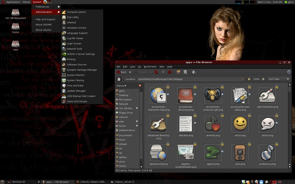 Ubuntu Satanic Edition 10.04 Features Stunning New Icon Theme And ...