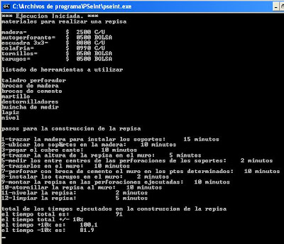 Manejo de software: EJECUCION EXE EN PSEINT