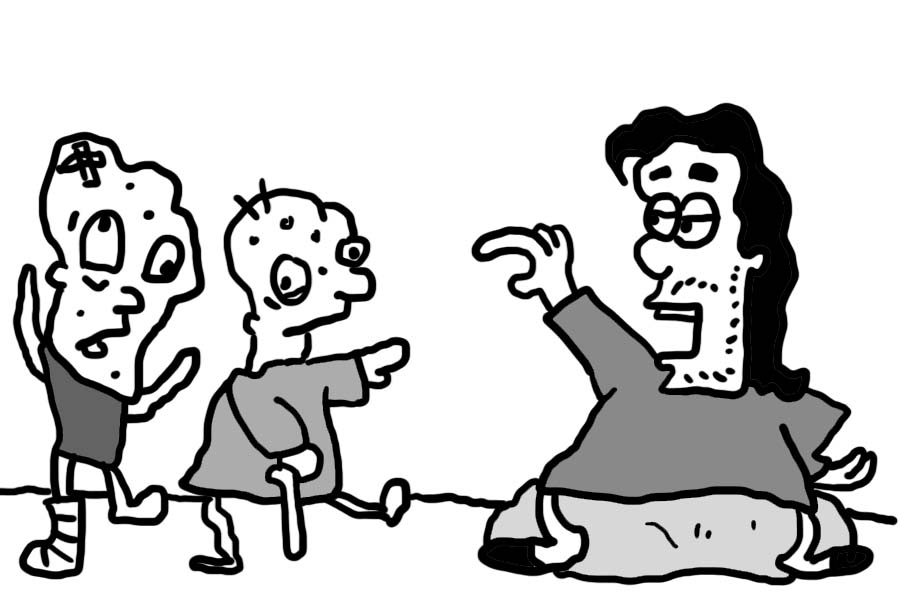 Bible Cartoon: Jesus: Fish and Loaves