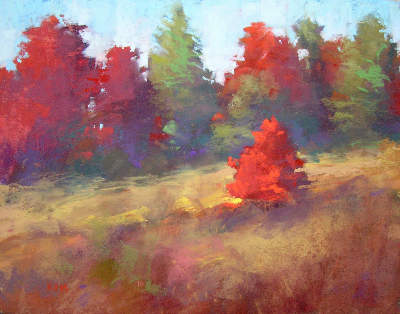 Painting My World: Hillside Color Fall Landscape