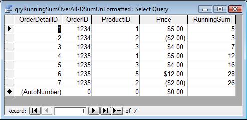 Domain Function Example: Running Sum with DSum – Roger's Access Blog