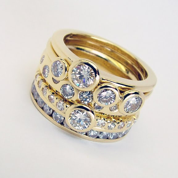 Jewelled: Diamond Stacking Rings